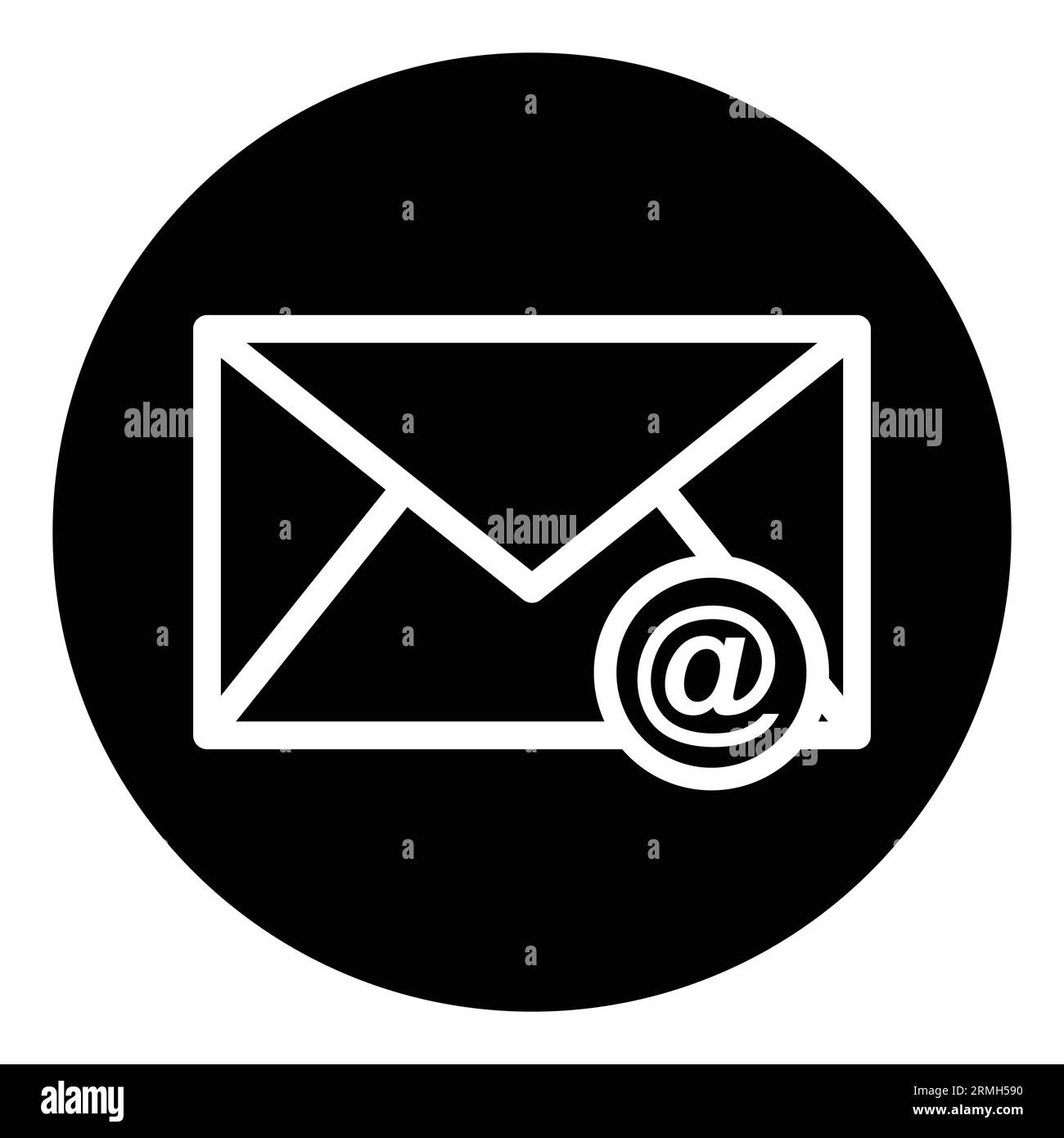 Blue mail icon Banque d'images noir et blanc - Alamy