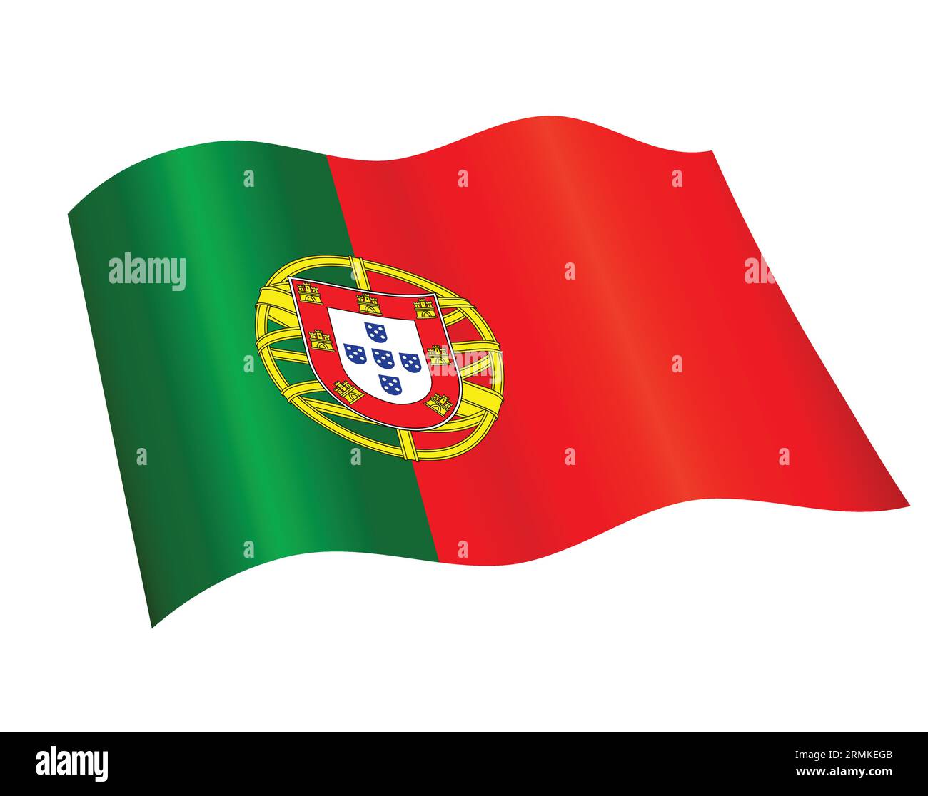 Drapeau vert battant Banque d'images vectorielles - Alamy