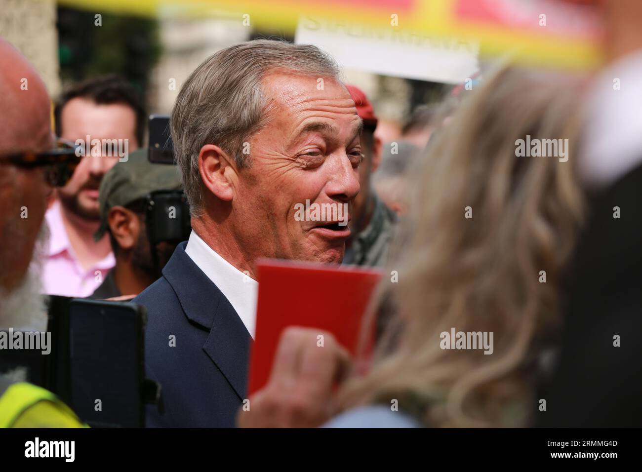 Londres, Royaume-Uni. 29 août 2023. Nigel Farage, ancien dirigeant de l ...