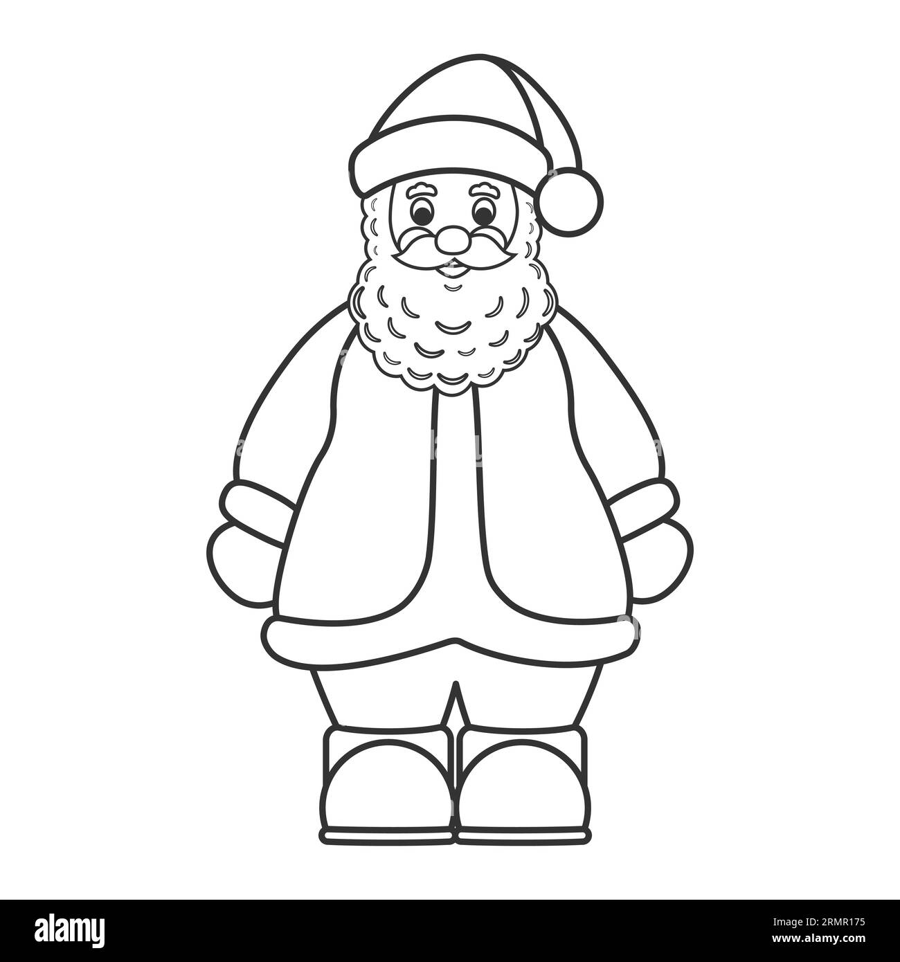 Père noël noir Banque d'images noir et blanc - Alamy