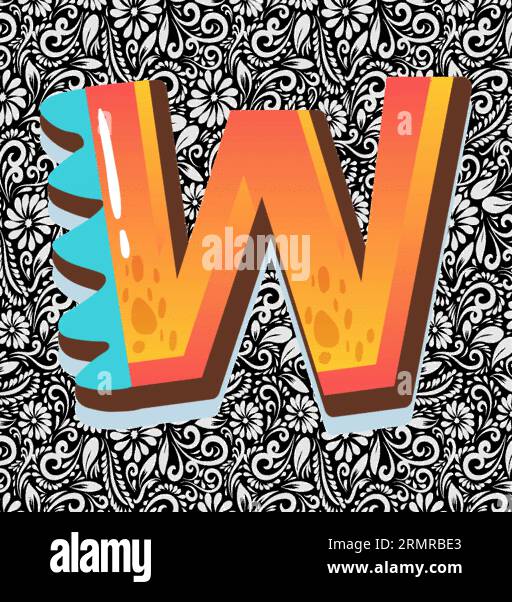 Lettre alphabétique W, Alphabet Letter Design, Alphabet Letter ...