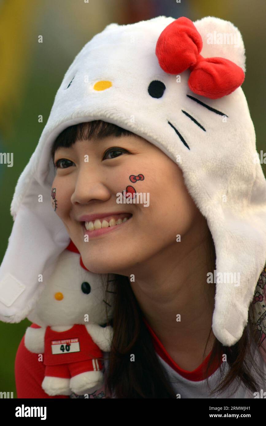 (141101) -- SINGAPOUR, le 1 novembre 2014 -- Un fan de Hello Kitty ...