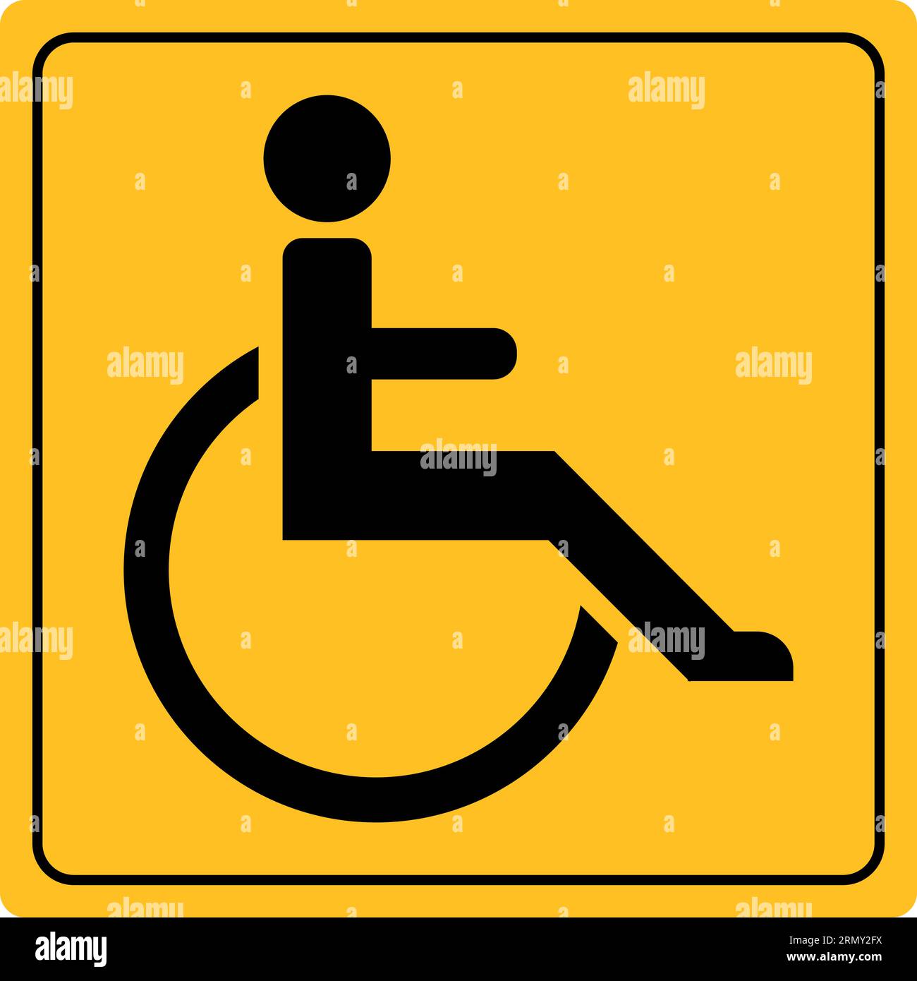 Symbole handicapé Banque d'images vectorielles - Alamy