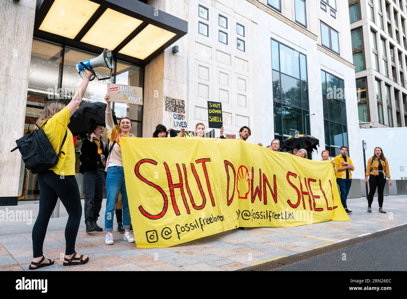 Londres, Royaume-Uni. 31 août 2023. Fossil Free London proteste Shell à ...