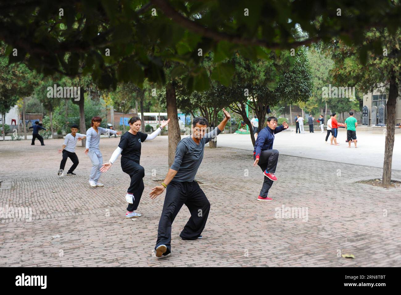 Les étrangers pratiquent le Taiji dans un club de kungfu dans le ...