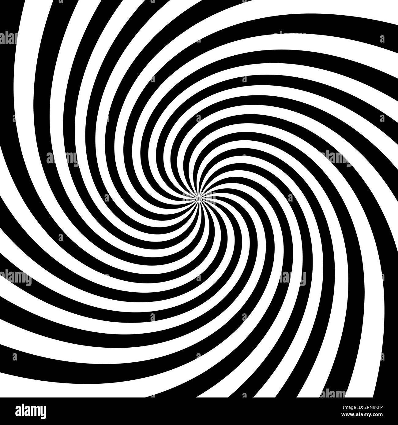 Fond tourbillonnaire hypnotique tournant. Illusion d'optique radiale ...