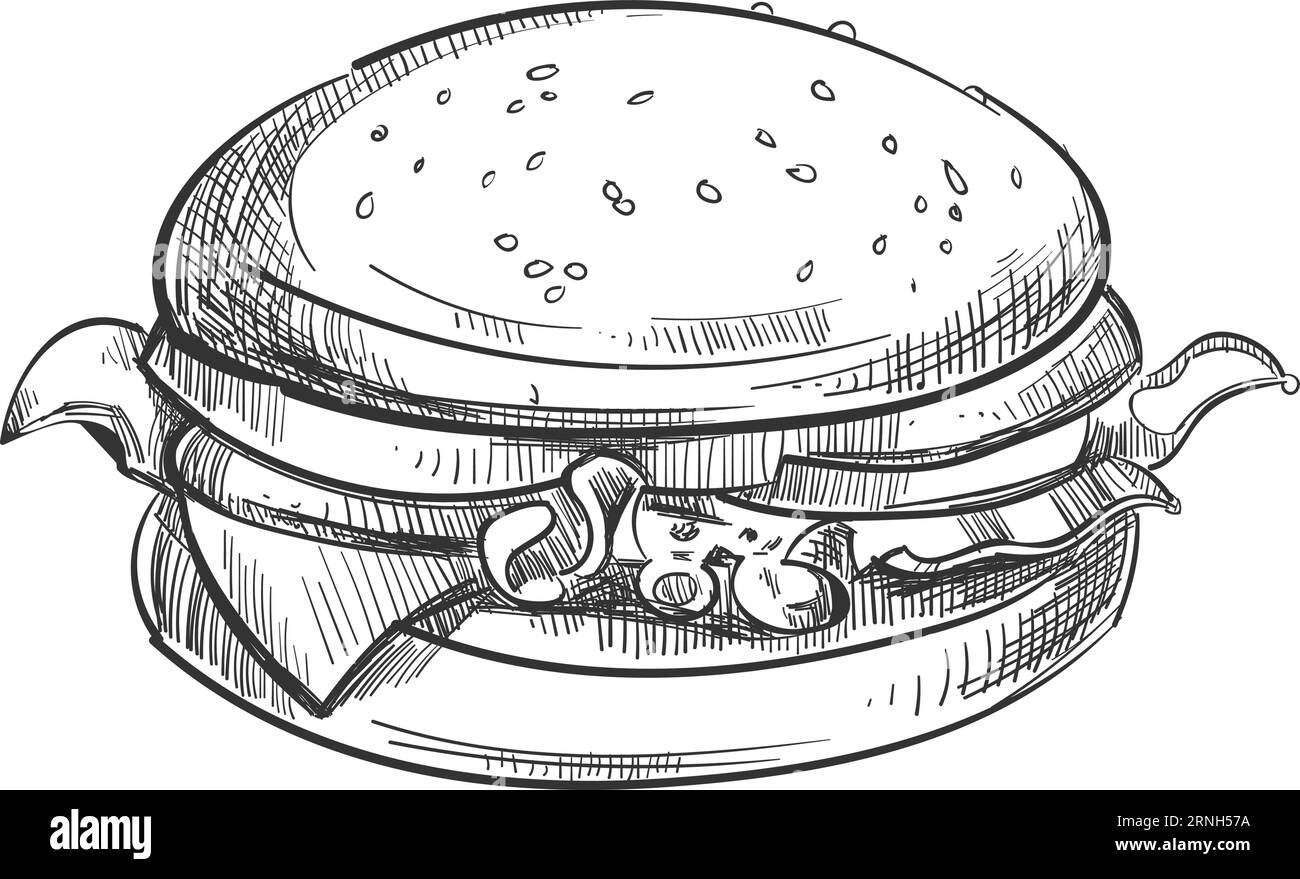 Bacon Hamburger Banque Dimages Noir Et Blanc Alamy