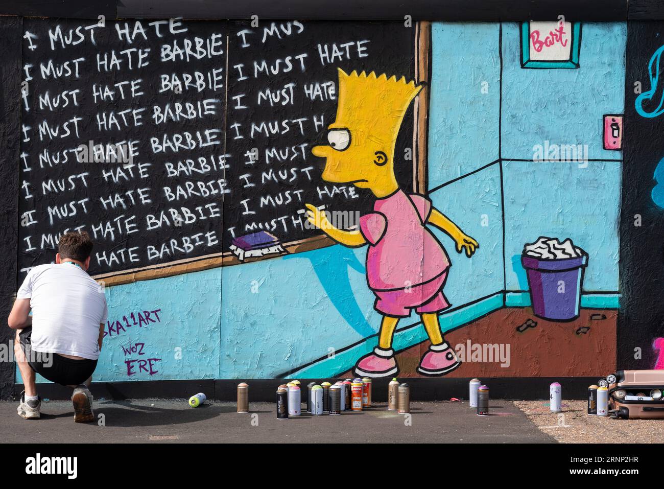 Street art graffiti bart simpson Banque de photographies et d’images à ...