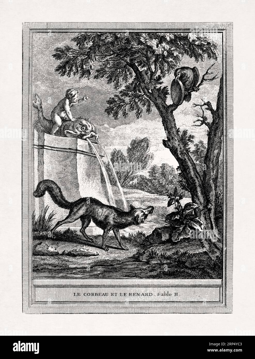 Illustration réalisée par Jean-Baptiste Oudry en 1755 pour les Fables ...