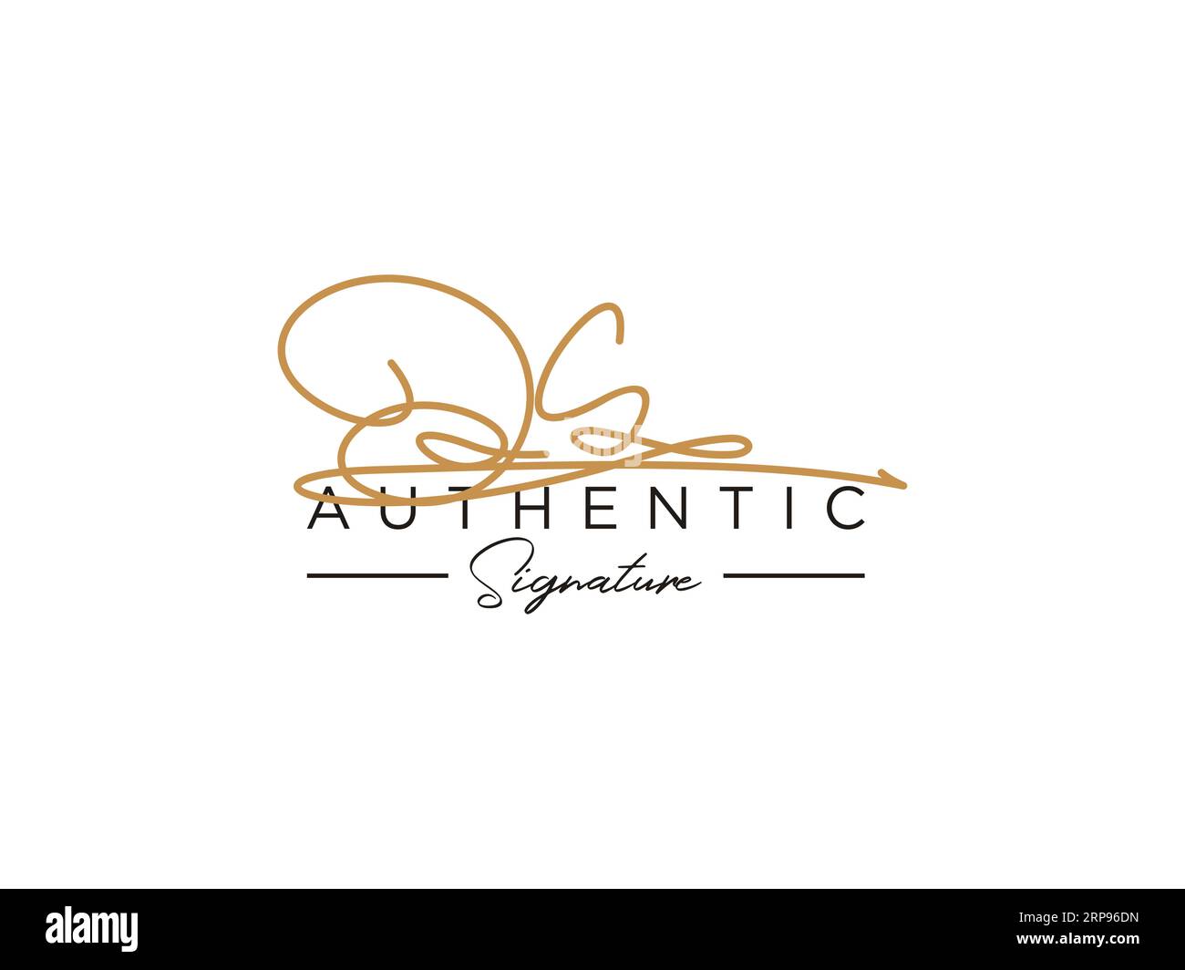 Modèle de logo de signature OC Vector Image Vectorielle Stock - Alamy