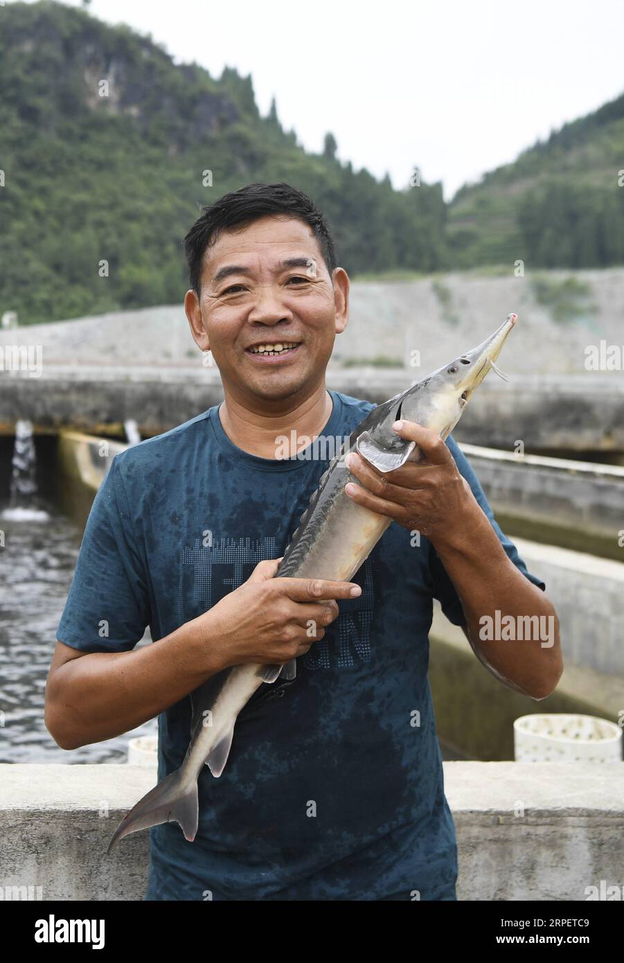 (190904) -- KAIZHOU, 4 septembre 2019 -- Jiang Kaijun montre un ...