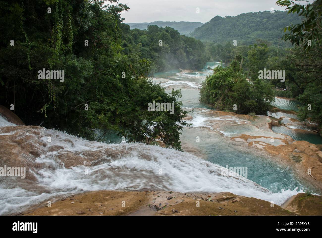 Agua azul waterfalls Banque de photographies et d’images à haute ...