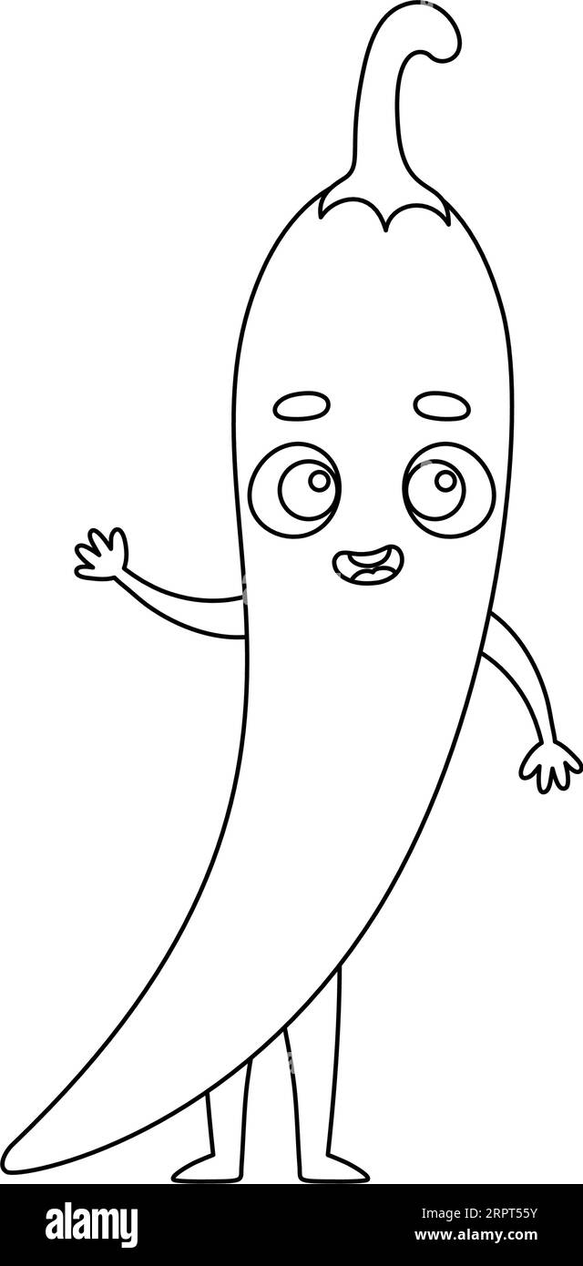 Coloriage piment drôle. Livre de coloriage pour les enfants. Activité ...
