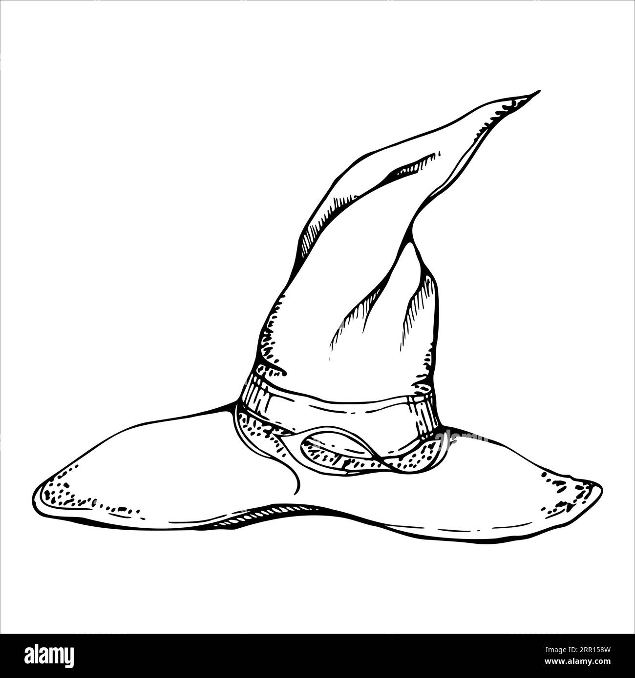 Chapeau pointu de magicien sorcier sorcier magicien sorcier d'encre ...