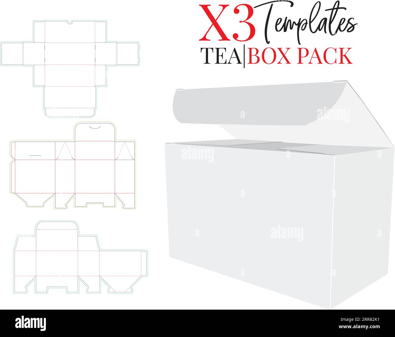 Modèle de boîte à thé. Vecteur avec découpe, couches découpées au laser ...