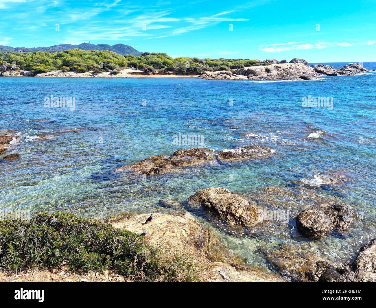 Vue aérienne de l'ile des embiez Banque de photographies et d’images à ...