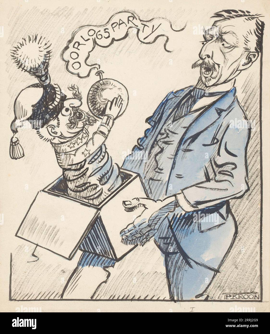 War party saute d'un Jack in the Box, 1920-1930. Le ministre de la ...