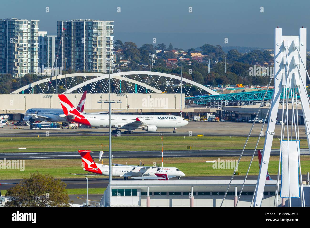 Construction de la « passerelle de Sydney » en Australie, vue depuis le ...