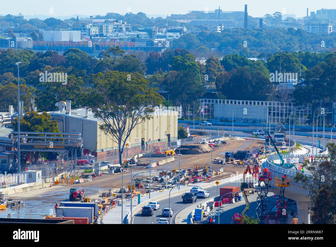 Construction de la « passerelle de Sydney », y compris le pont routier ...
