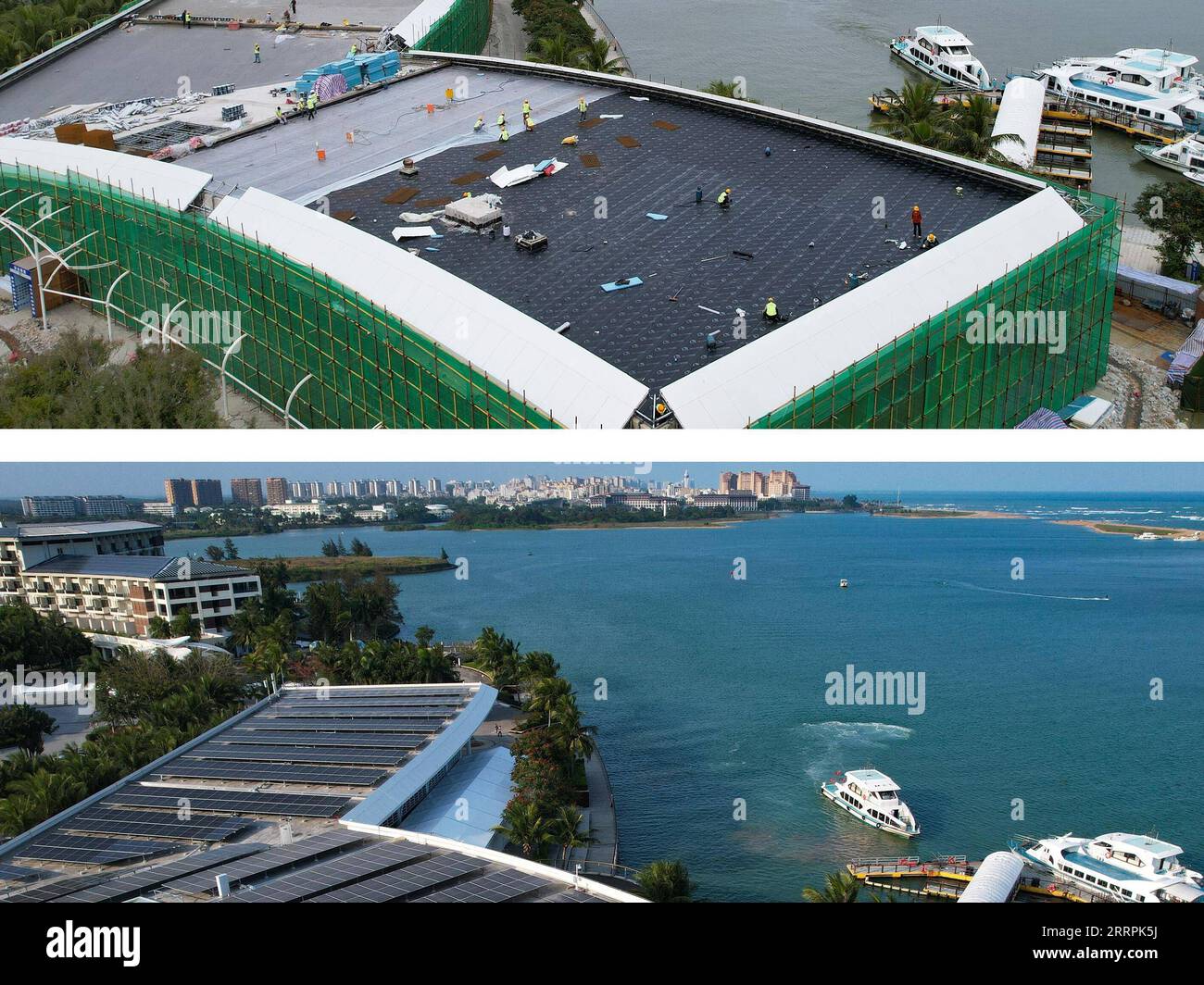 230328 -- BOAO, 28 mars 2023 -- cette photo aérienne combinée montre le ...