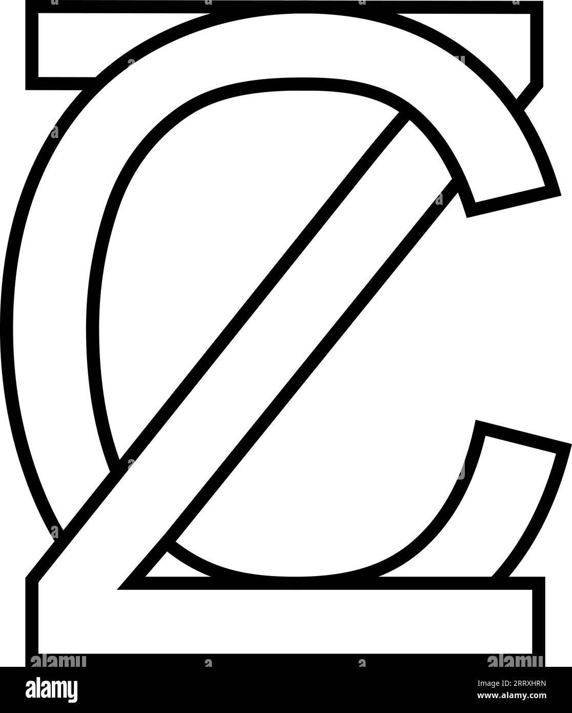 Symbole cz Banque d'images noir et blanc - Alamy