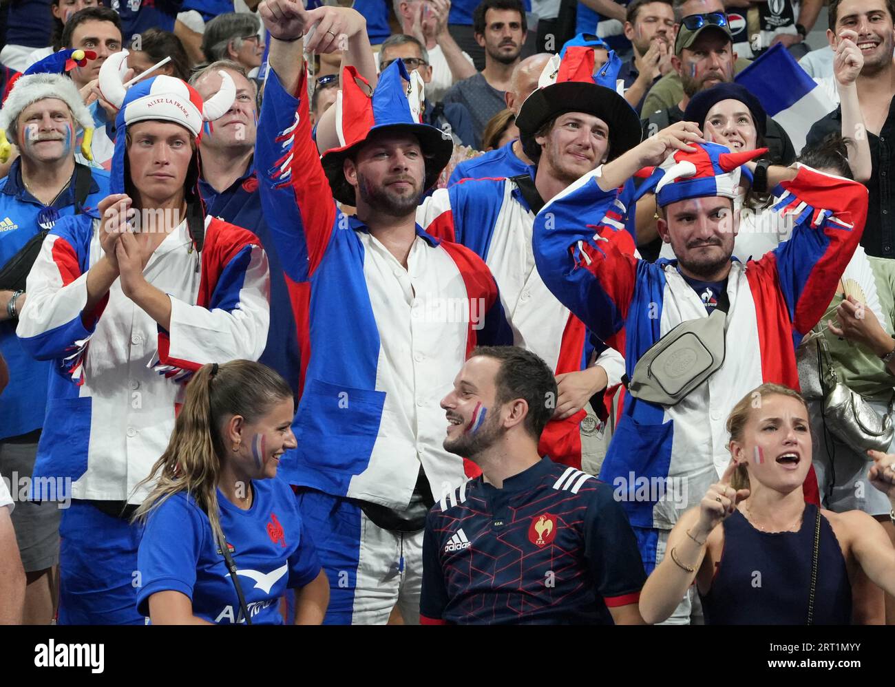 Supporters de la France pendant la coupe du monde , Pool Un match de ...
