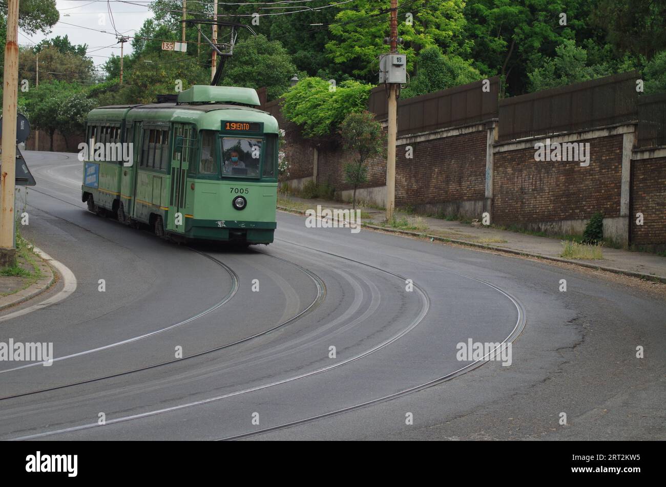 Passagers sur un tramway historique Banque de photographies et d’images ...