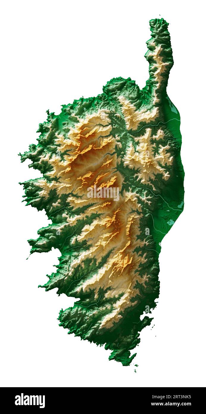 Carte de la corse Banque d'images détourées - Alamy