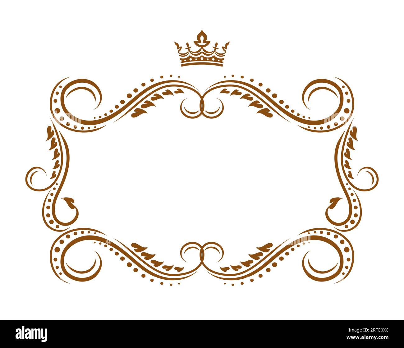 Elegant royal medieval frame crown Banque de photographies et d’images ...