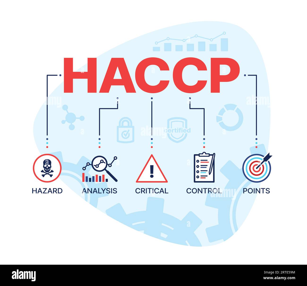 HACCP Analyse Des Risques Et Concept Vectoriel Des Points Critiques De