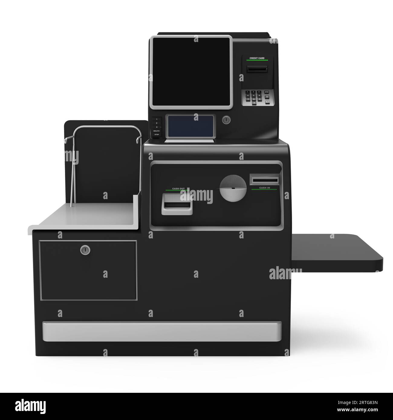 Caisse en libre service Banque d'images détourées - Alamy