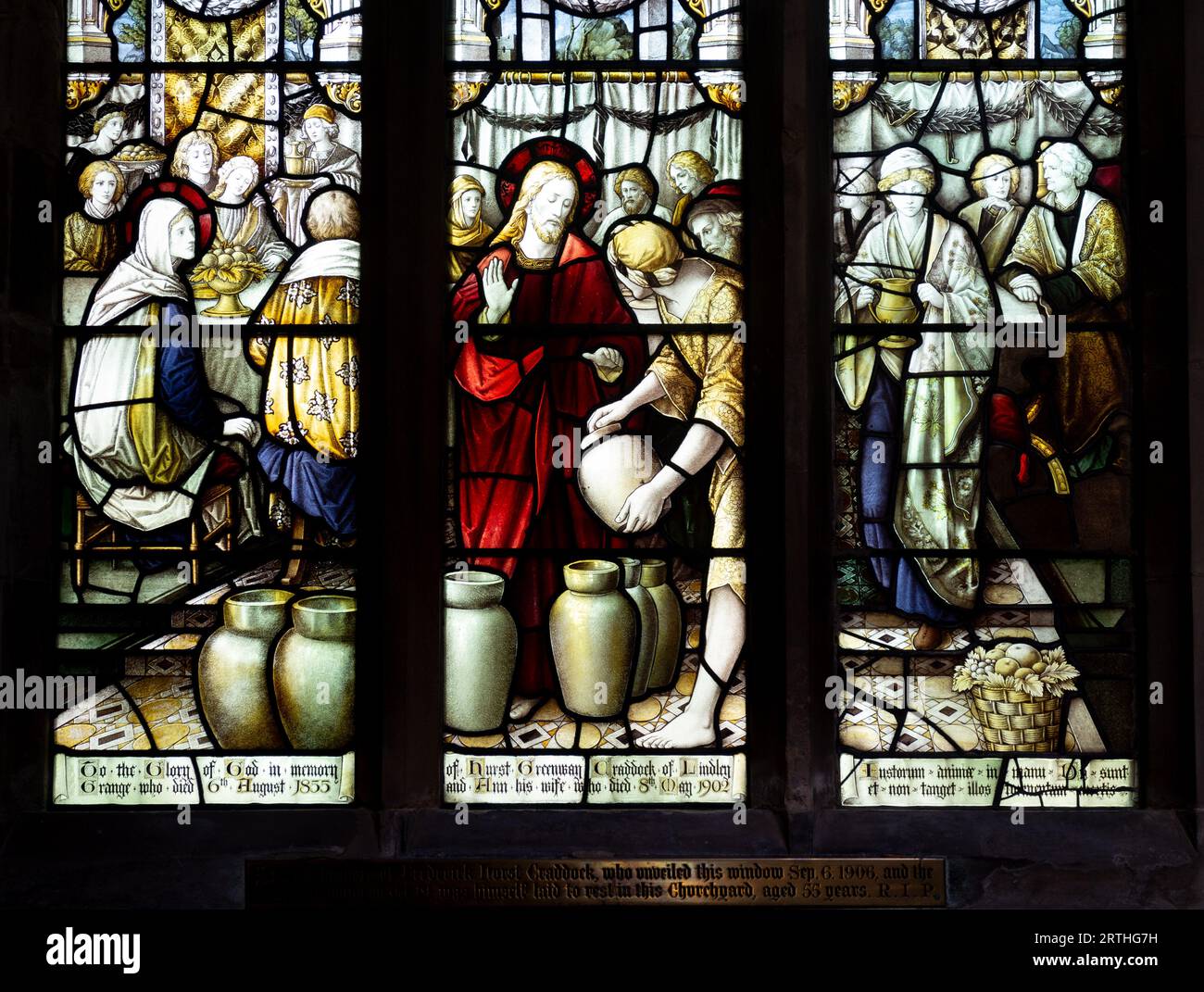 Noces de cana vitrail Banque de photographies et d’images à haute ...