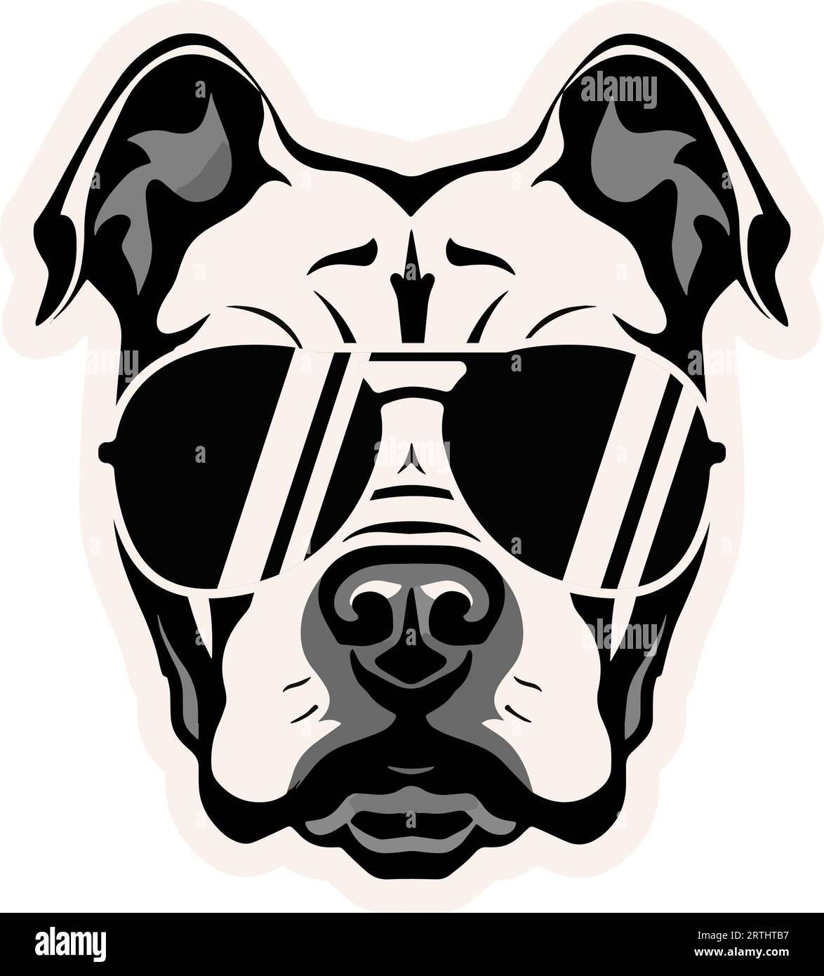 American bulldog aggressive Banque de photographies et d’images à haute ...