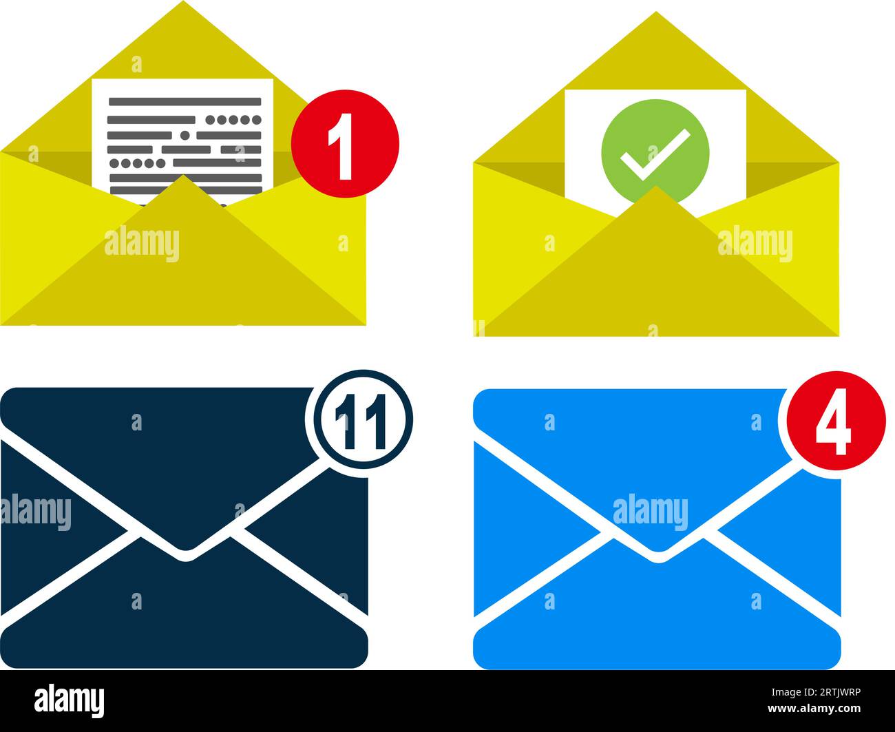 Messages de messagerie Banque d'images vectorielles - Alamy
