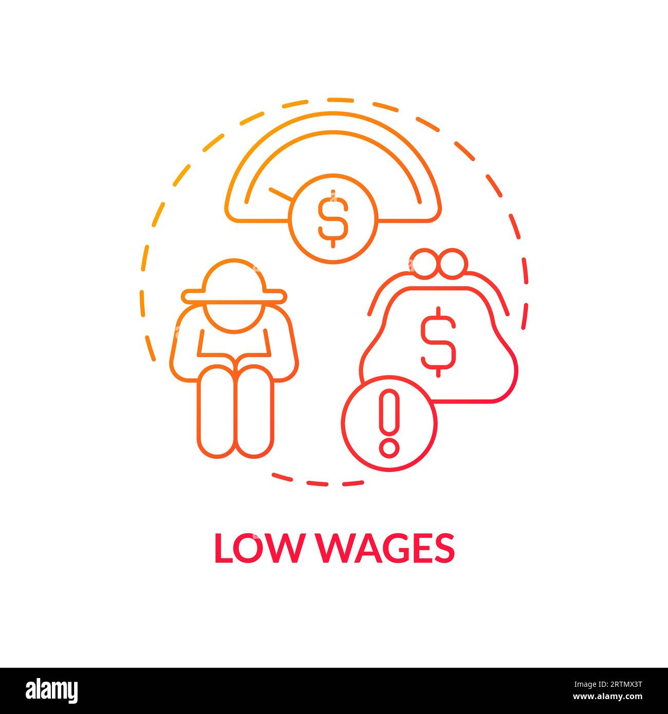 Non faible salaire Banque d'images vectorielles - Alamy