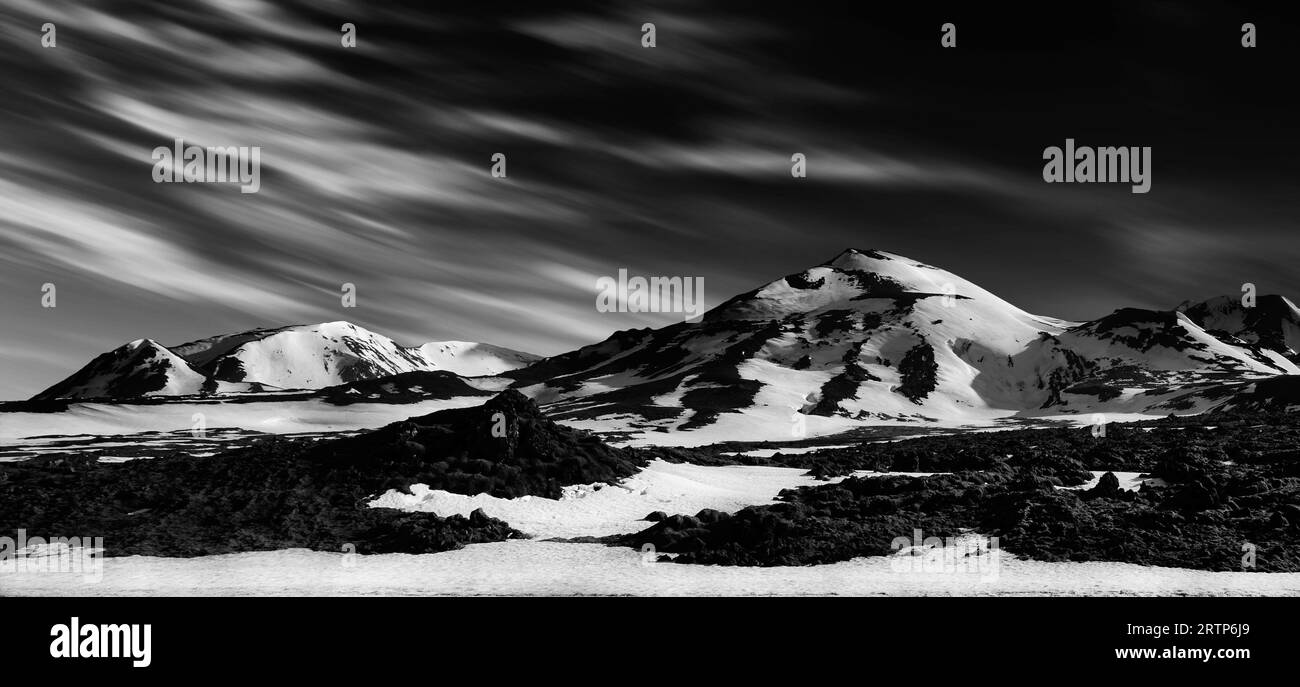 Islande Banque d'images noir et blanc - Alamy