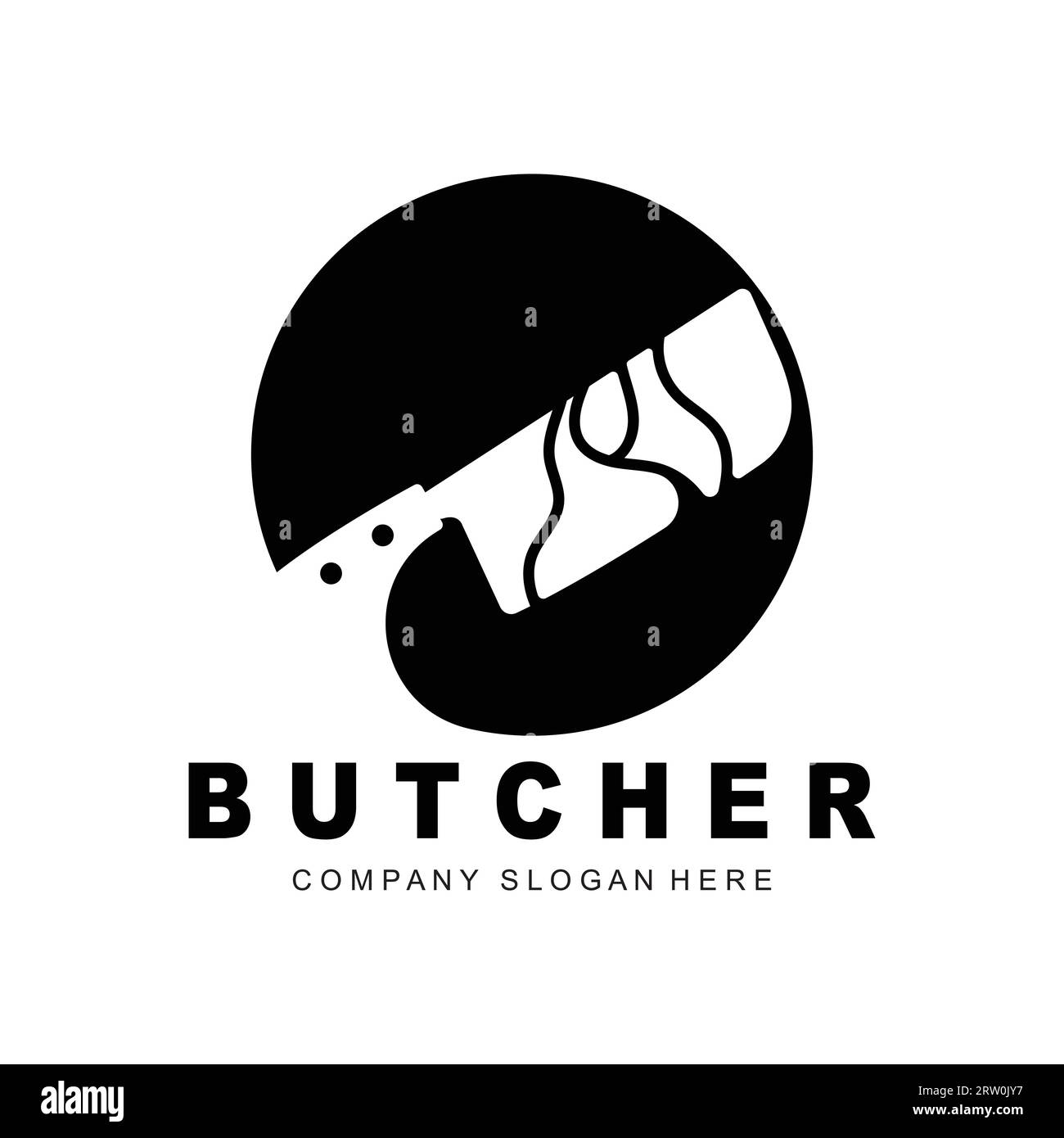 Boucherie logo Banque d'images détourées - Alamy