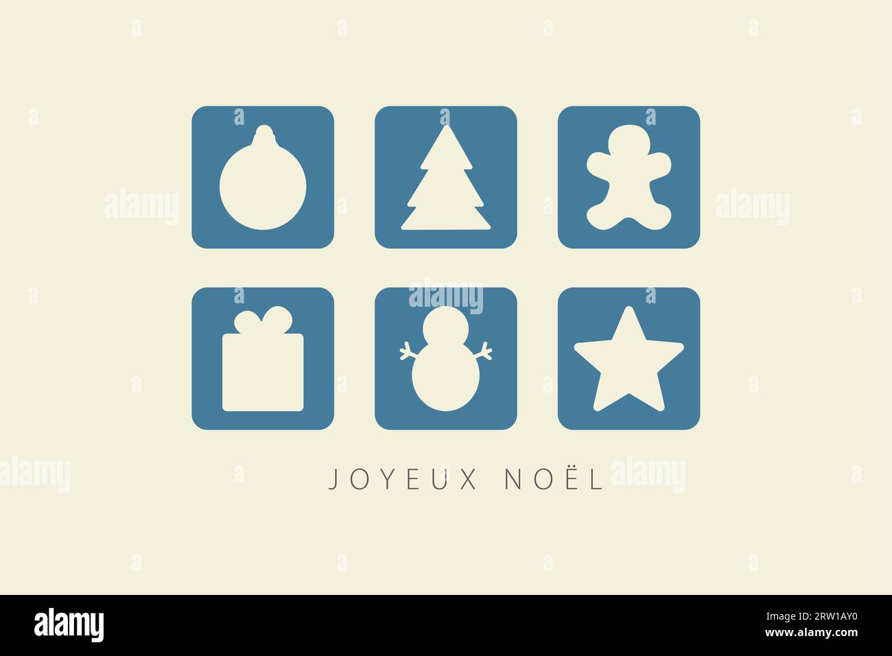 Carte de voeux française pour noël Banque de photographies et d’images ...