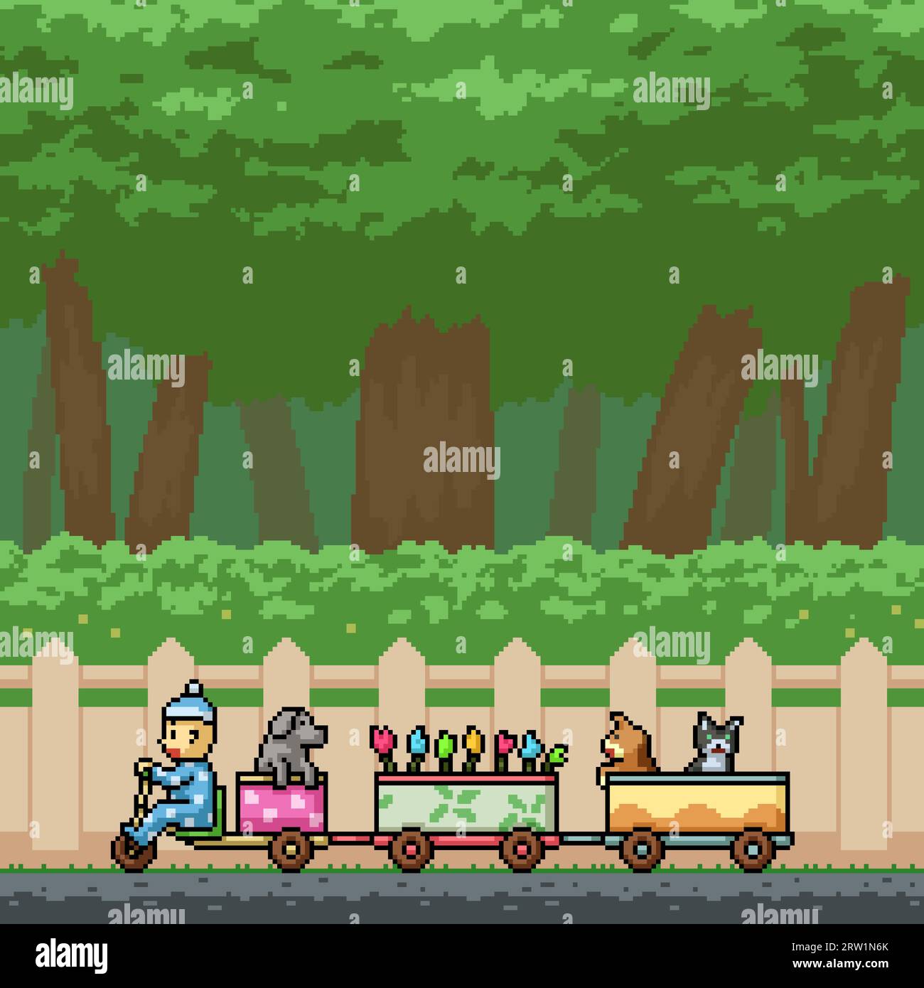 Chariot de bois Banque d'images vectorielles - Alamy