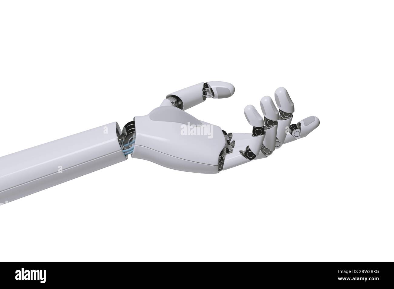 Bras robotique 3d sur fond blanc Banque de photographies et d’images à ...