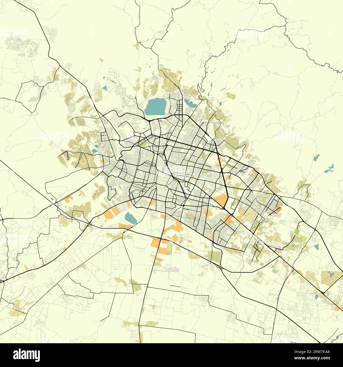 Carte de leon guanajuato Banque d'images vectorielles - Alamy