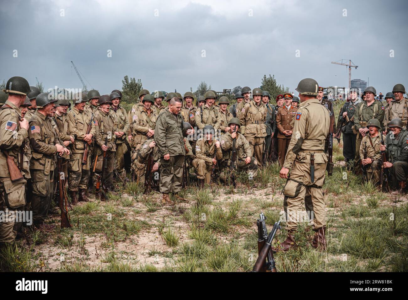 NIJMEGEN, PAYS-BAS - SEPTEMBRE 17 : reconstitution du Waalcrossing d'il ...