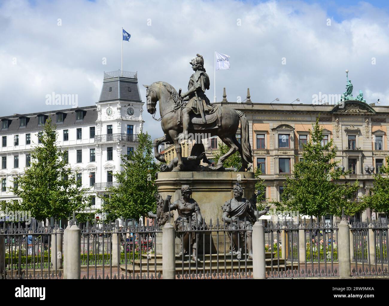 La statue équestre royale de Christian V à Kongens Nytorv / Kings New ...