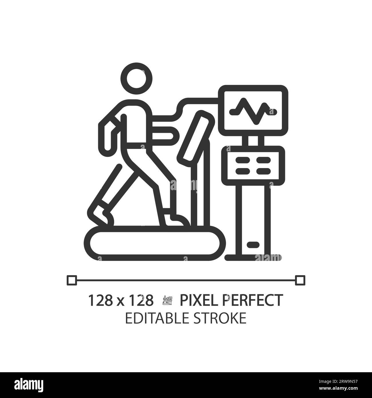 Test d'aptitude cardiovasculaire Banque d'images noir et blanc - Alamy