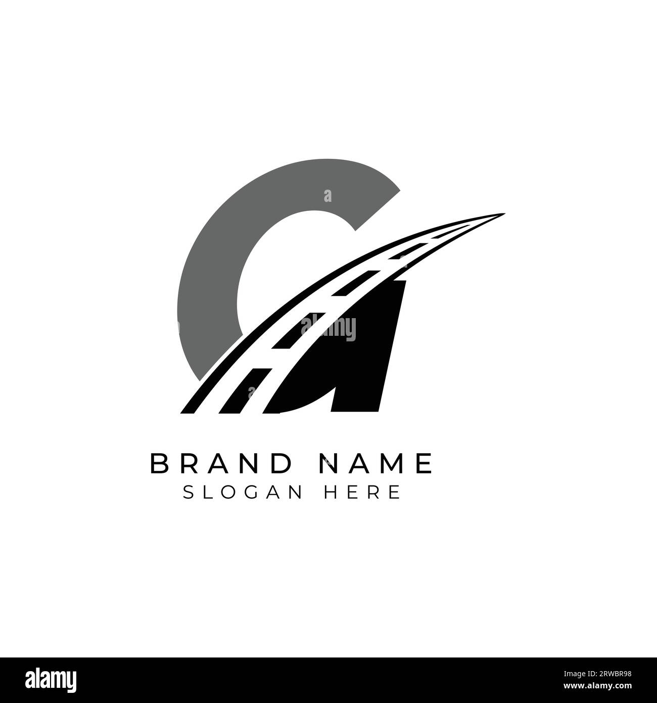 Lettre G logo asphalte pour l'identité. Illustration vectorielle de ...