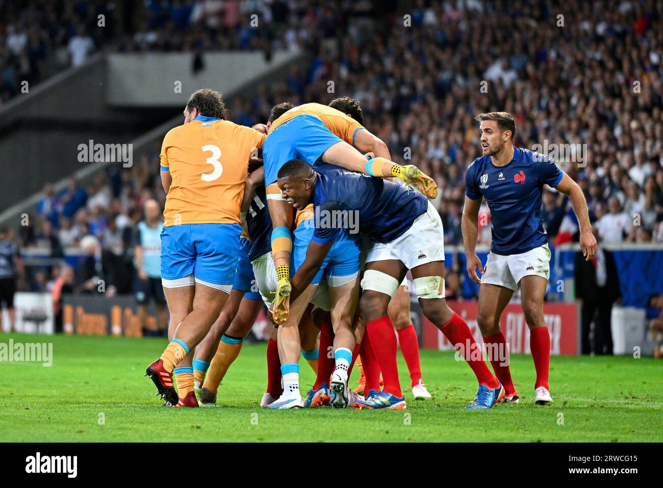 Santiago Arata, Cameron Woki et un maul lors de la coupe du monde de ...