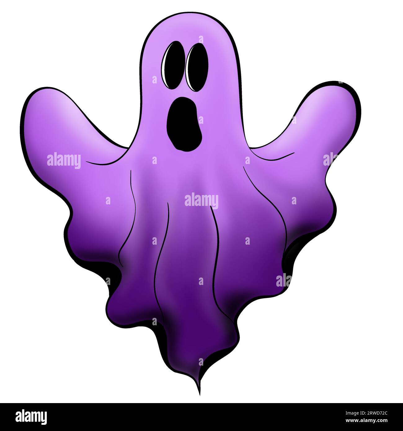 Cartoon illustration halloween ghost Banque de photographies et d ...