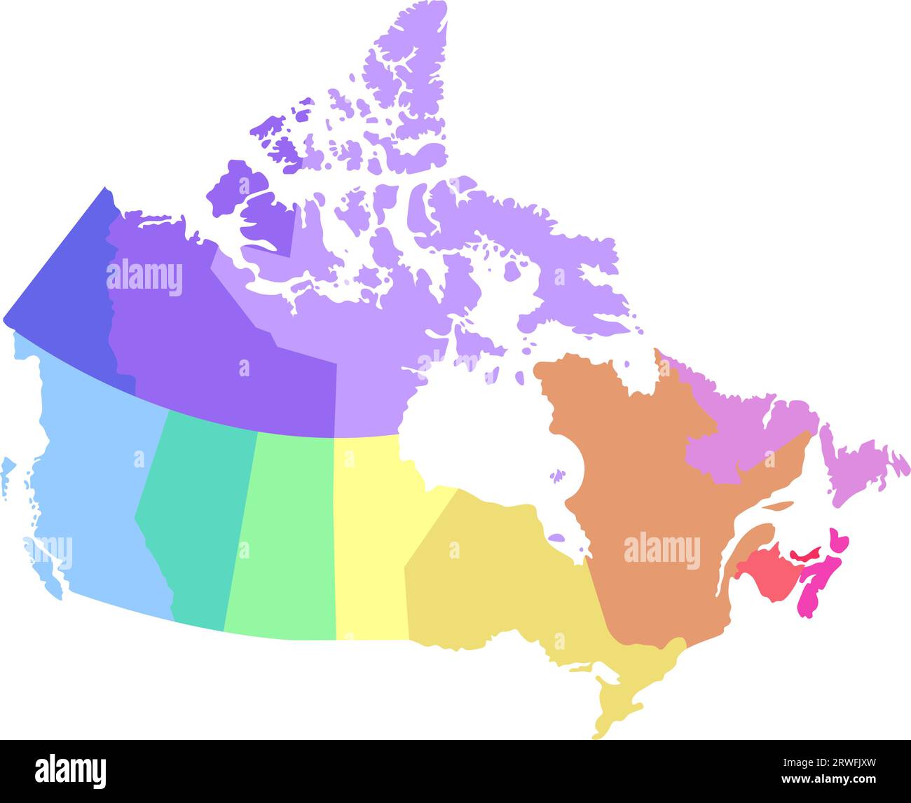 Ontario province map Banque d'images vectorielles - Alamy