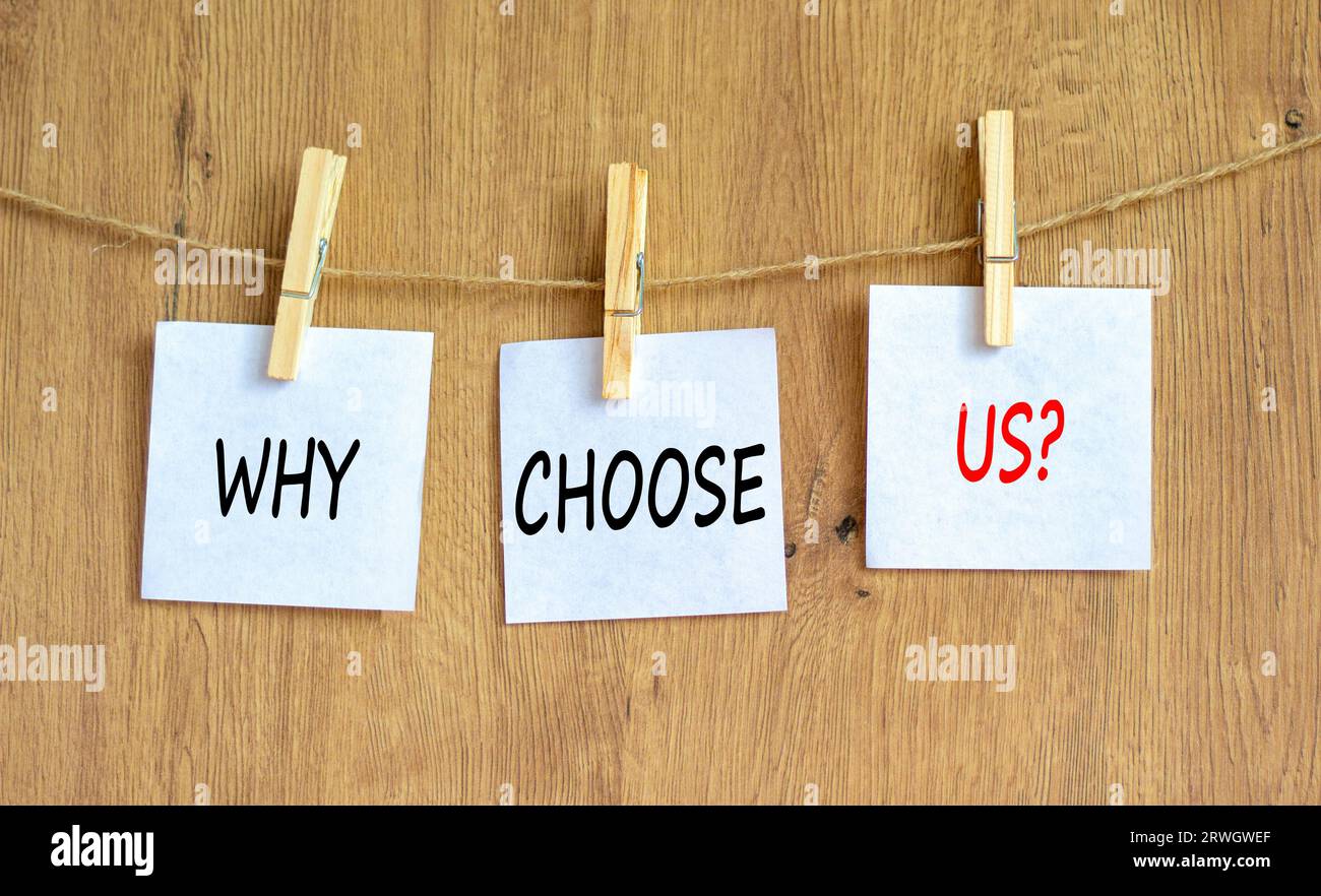 Pourquoi nous choisir symbole. Mot concept Pourquoi nous choisir sur ...