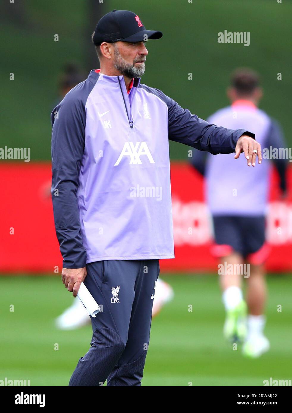 Jurgen Klopp, Manager de Liverpool, lors d'une session de formation au ...